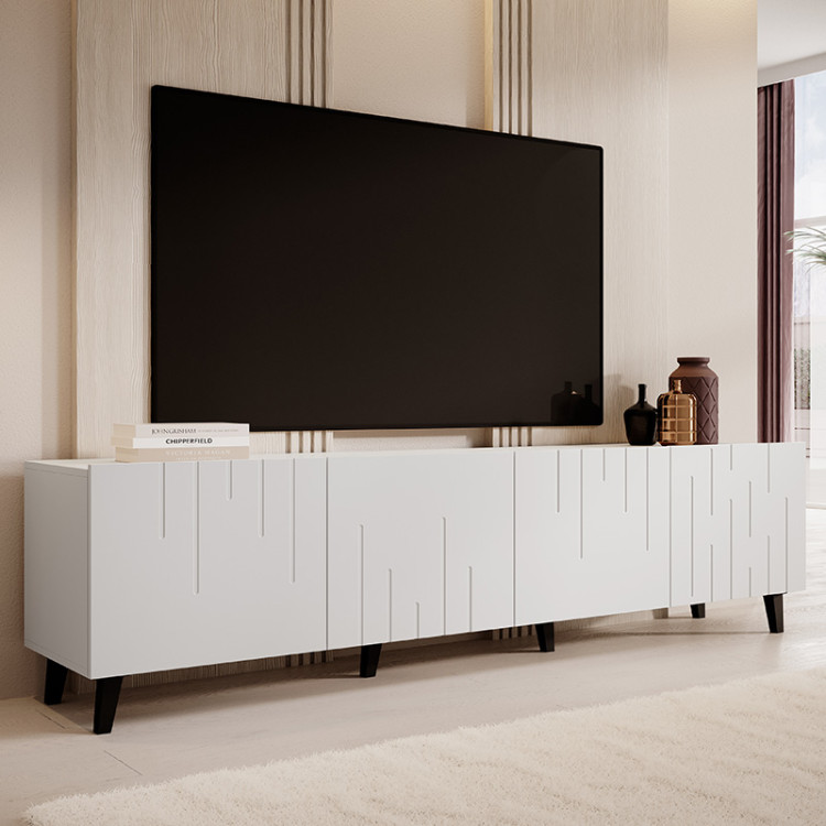 BARI 200 4D CAMA MEBLE Тумба ТВ білий | Барі Кама купити у Києві – GERBOR.KIEV.UA