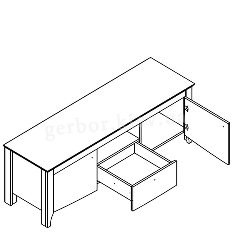 КАРІНА Тумба ТВ RTV2D1S Гербор купити у Києвi – GERBOR.KIEV.UA